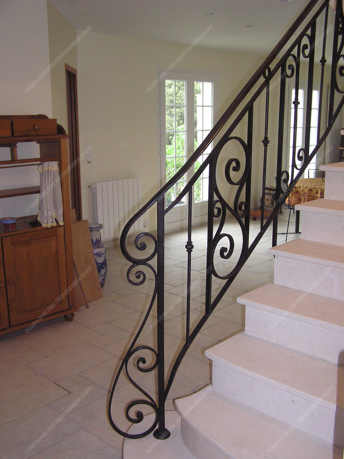 Rampes d'escalier en fer forgé Classique : Modèle Saint Eloi II